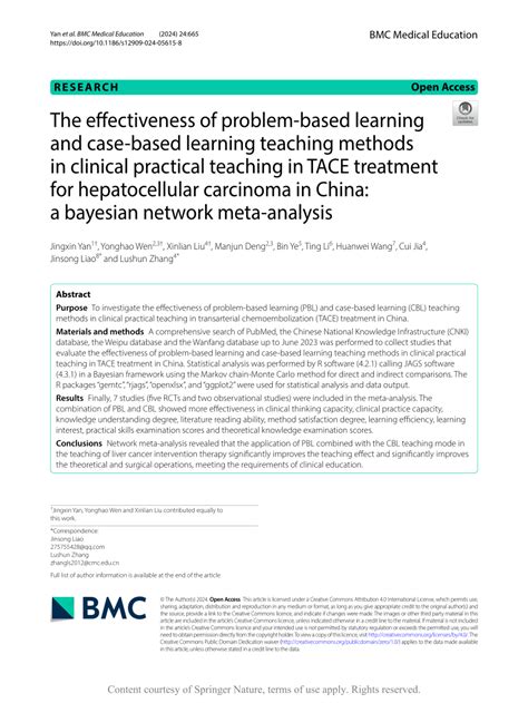 Pdf The Effectiveness Of Problem Based Learning And Case Based Learning Teaching Methods In