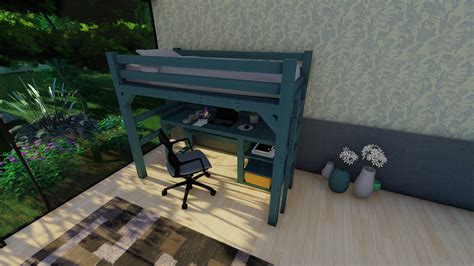 Twin Size Diy Loft Bed Planbunk Bed Planloft Bed And Desk Plandiy