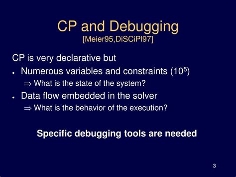 Ppt Trace Based Debugging In Constraint Programming Powerpoint