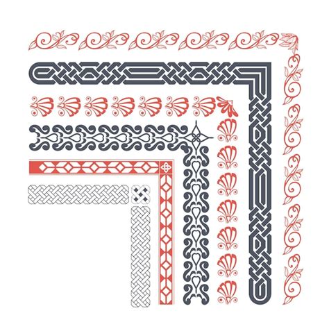 Premium Vector Borders Design Vector Set Collection Vector Illustration