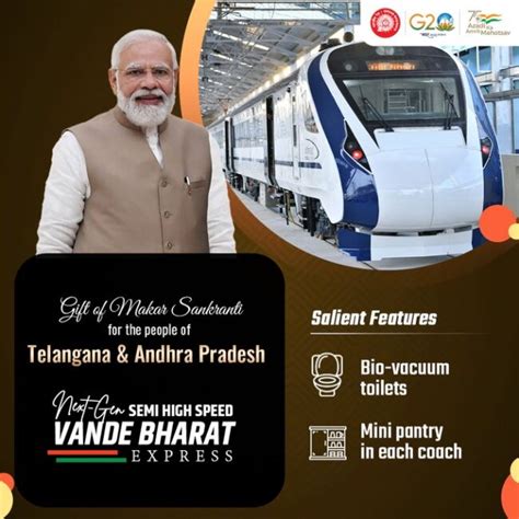 8th Vande Bharat Express Secunderabad To Visakhapatnam