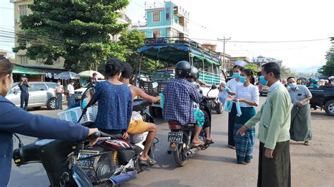 မုဒုံမြို့နယ်၌ နှာခေါင်းစည်းတပ်ဆင်ရေးလှုပ်ရှားမှု ဆောင်ရွက် Myanmar