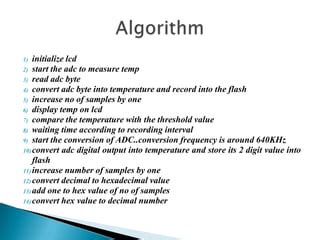 Microcontroller Based Temperature Sensor Pptx