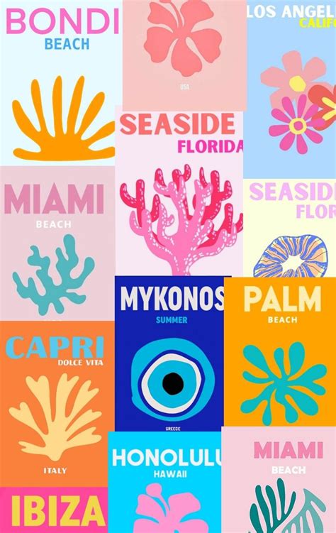 Preppy Wallpaper Background Preppy Wallpaper Beach Wall Collage Beach Wallpaper