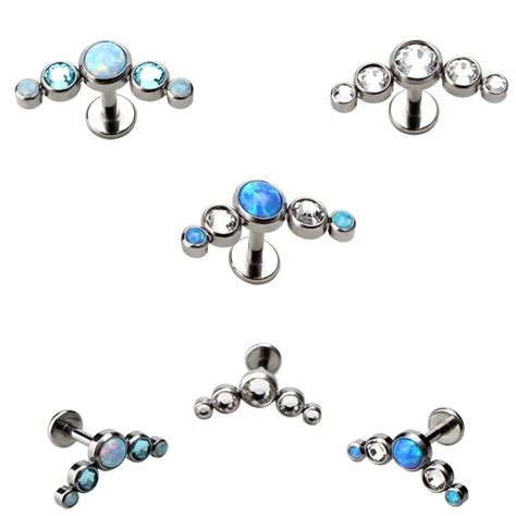Astm F Titanium Body Jewelry Factory Prong Set Zircon Piercing Threadless Buy Astm F