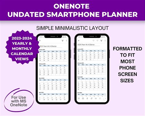 Digital Planner Onenote Onenote Planner Undated Onenote Digital Planner Digital Planner Phone