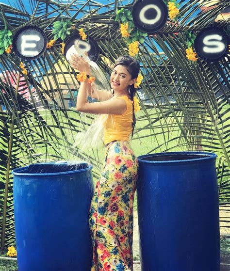 Phoo Pwint Thakhin Yellow Thingyan Fashion Photoshoot