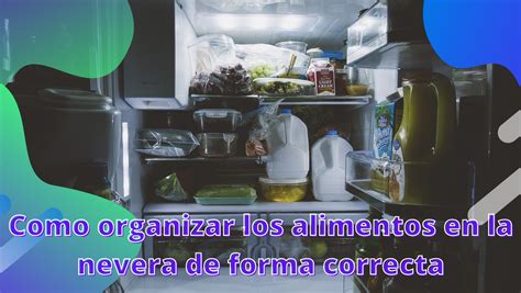 Como Organizar Los Alimentos En La Nevera De Forma Correcta Limpiezas Amparo Rosado