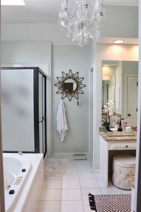 Tiffanyd A Spa Bathroom Re Do Benjamin Moore Healing Aloe Spa