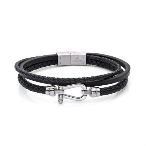 2084 Steel Bracelet – Triple-Strand Leather & Stainless Steel