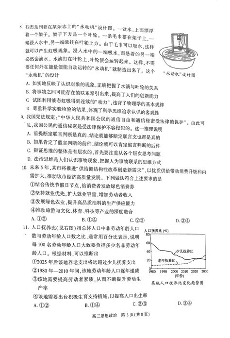 北京市朝阳区2023届高三一模政治试卷（图片版 无答案） 21世纪教育网