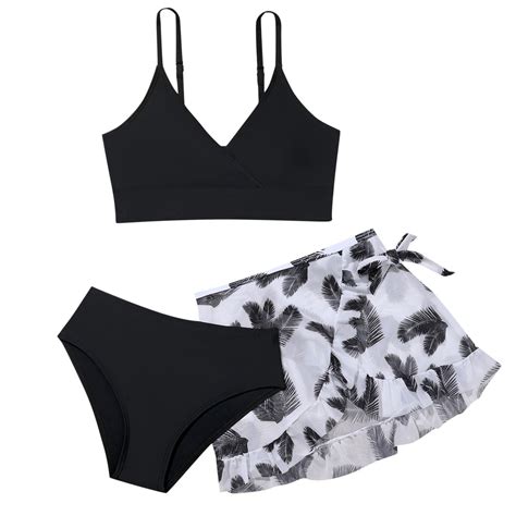 Bxuidjg Girls Swimsuit Bikini Set 3 Piece Swimsuit Bathing Suit Cute