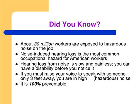PPT Occupational Noise Exposure PowerPoint Presentation Free Download ID