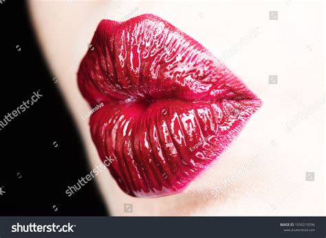 Woman Kiss Lips Sensual Isolated On Stock Photo Shutterstock