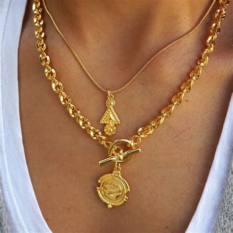 Gold Coin Choker Statement Necklace Etsy