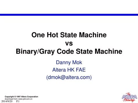 Ppt One Hot State Machine Vs Binarygray Code State Machine