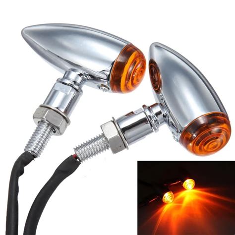 Amber Motorcycle Mini Bullet Frecce Turn Signal Blinker Light For