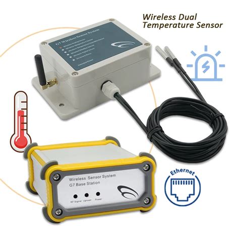 Dual Temperature Detector Transmits Temperature Data Multipoint Wireless Dual Temperature