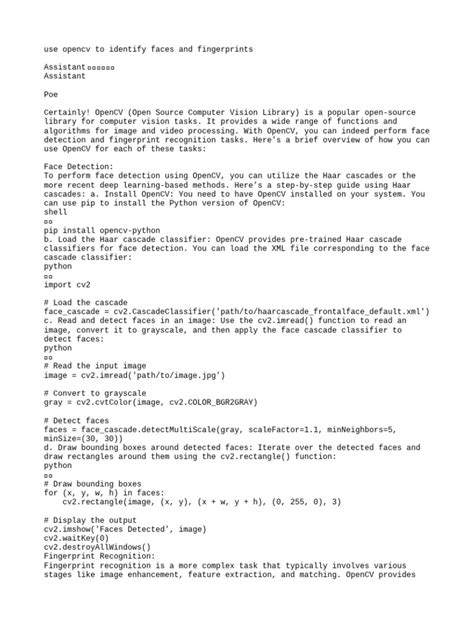 Opencv人脸和指纹识别 Pdf