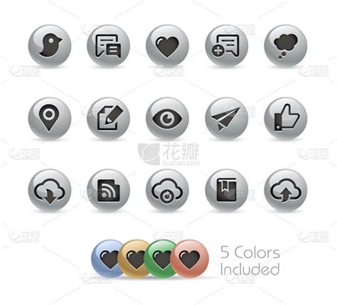 Web 和移动图标 8 — — 金属轮系列