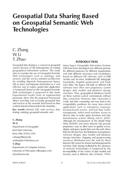 Pdf Geospatial Data Sharing Based On Geospatial Semantic Web Technologies