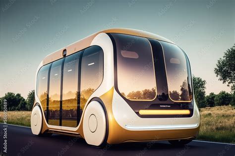 Autonomous Shuttle Bus Ferrying Passengers To And From Their