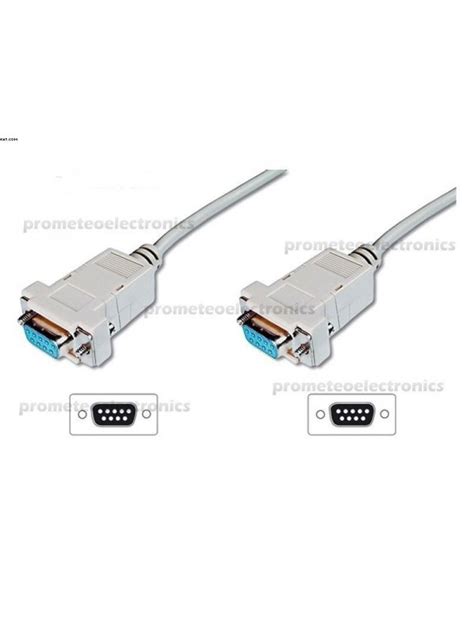 Cavo Seriale 9 Poli Femmina Femmina 1 5mt Db9 Null Modem Blister