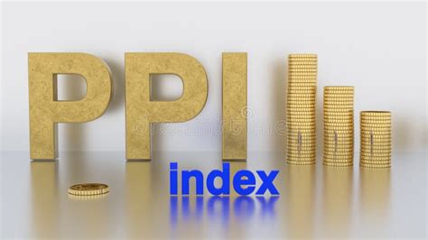 ppi the producer price index concept square 3d illustration stock