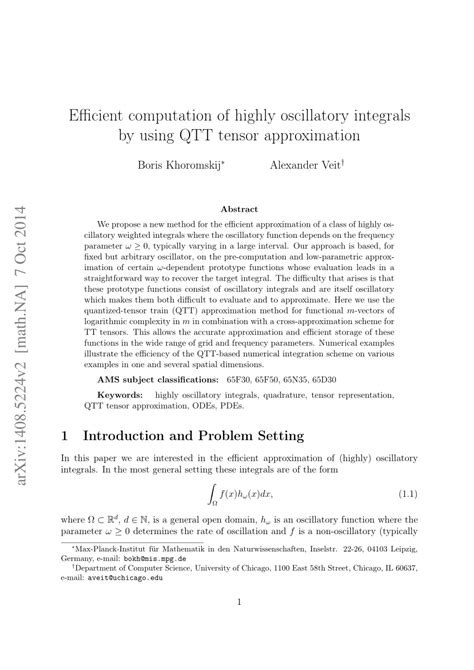 Pdf Efficient Computation Of Highly Oscillatory Integrals By Using