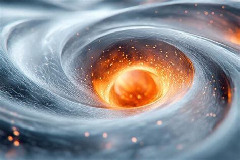 A Closeup View Of Fusion Plasma Confinement Within A Magnetic Field Showing Spiraling Particles