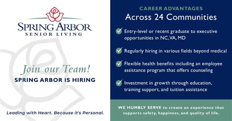 Spring Arbor Senior Living On Linkedin Hiring Springarborliving