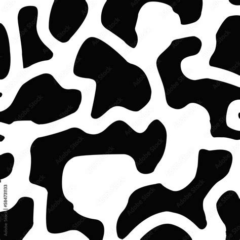 Cow Print Pattern Background Seamless Cow Skin Texture Stock