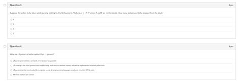 Solved Suppose The Action To Be Taken While Parsing A String