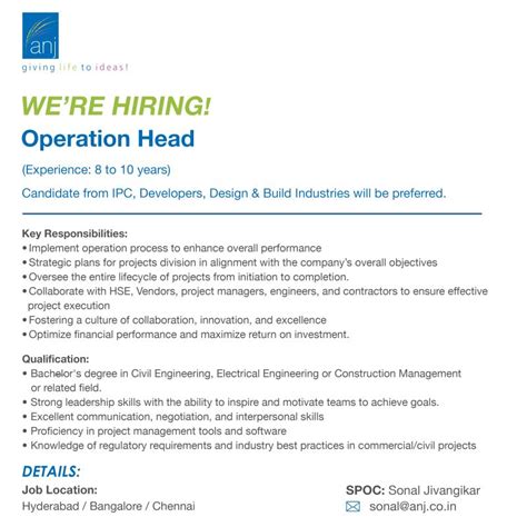 Anj Group On Linkedin Anj Hiring Projects Commercial Ipc