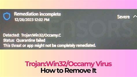 Trojan Win32 Occamy How To Remove It [solved]