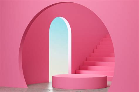 추상적인 기하학적 모양 파스텔 색상 장면 최소한 화장품 또는 제품 디스플레이 연단 3d 렌더링을위한 디자인 3차원 형태에 대한