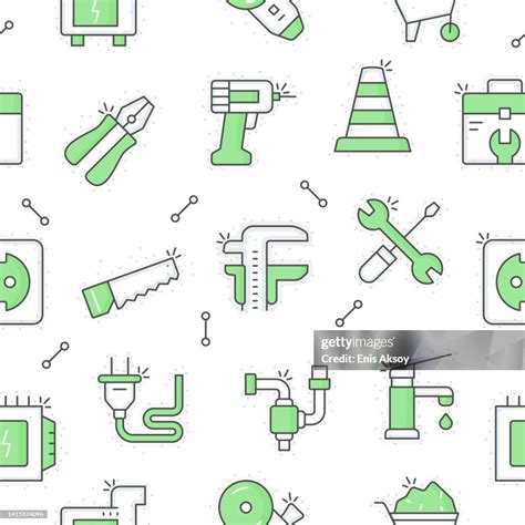 Hardware Seamless Pattern High Res Vector Graphic Getty Images