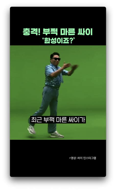 충격 부쩍 마른 싸이 합성이죠 오늘의 숏 Beta