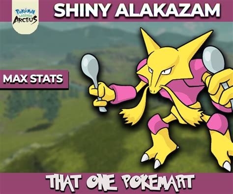 Pokemon Legends Arceus Shiny Alakazam Max Stats Quick Etsy