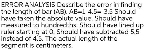 Answered Error Analysis Describe The Error In Finding The Length Of Kunduz