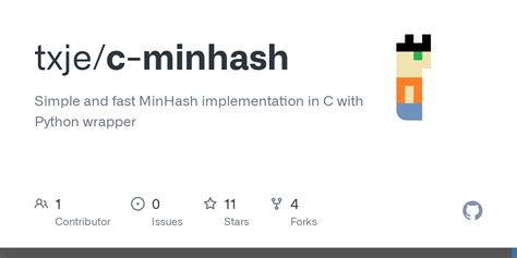 Github Txje C Minhash Simple And Fast Minhash Implementation In C