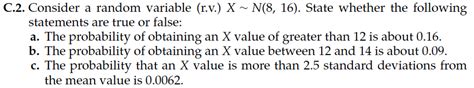 solved c 2 consider a random variable r v x n 8 16