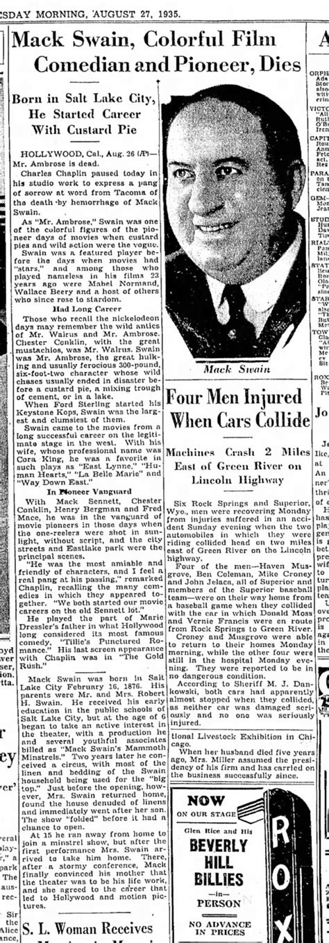 Clipping From The Salt Lake Tribune