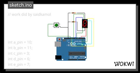 Buttom Seven D Wokwi ESP32 STM32 Arduino Simulator