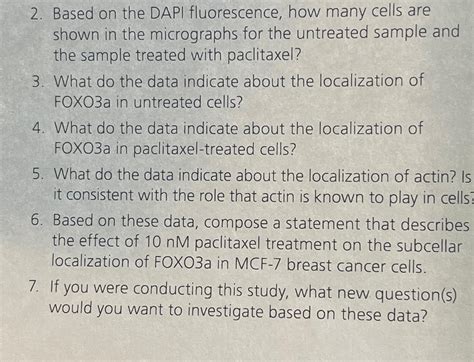Solved Based On The Dapi Fluorescence How Many Cells Are