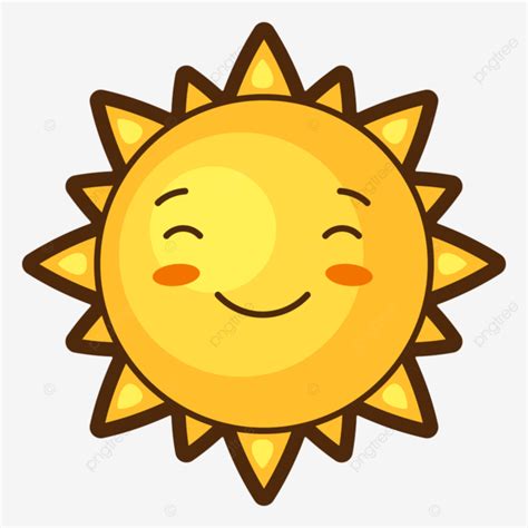 Illustration Of Sunin Cartoon Style Smile Cartoon Light PNG And