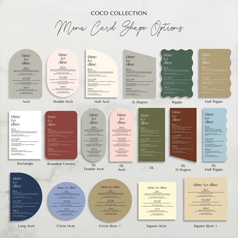 Coco Menu White Cherry Invitations