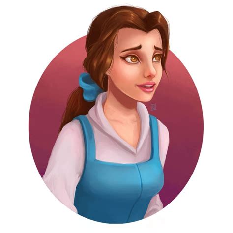 Belle Portrait By Lornakelleherart On Deviantart Disney Beauty And