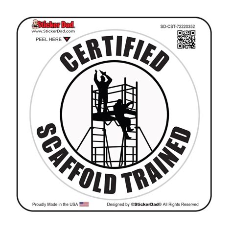 Certified Scaffold Trained 352 Single 5 Round W B Full Color Printed