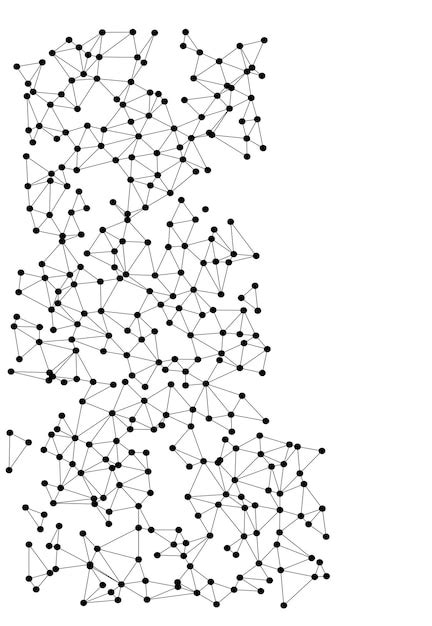 Premium Vector Geometric Abstract Background With Connected Dots And